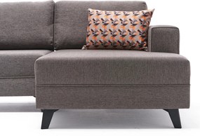 Hanah Home Šestimístná pohovka EFSUN hnědá 300 cm