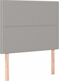 Box spring postel s matrací a LED světle šedá 120x200 cm textil 3134781