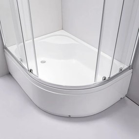 BPS-koupelny Asymetrický sprchový kout HYD-AK-MAJ11585RCH 115x85 cm pravý, chrom/transparent v setu s hlubokou sprchovou vaničkou