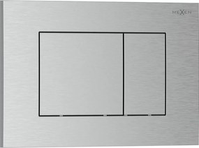 Mexen Tex 02, tlačítko na splachování, broušený nikl, 6102-10