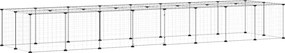 36panelová ohrádka pro zvířata s dvířky černá 280 x 70 x 35 cm ocel 3114057