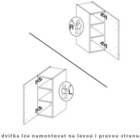 Kuchyňská linka SIENA a | 260 cm | UNI dvířka | PREMIUM BOX | černá