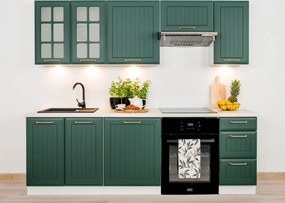 Casarredo - Komfort nábytek Kuchyně INGRID 180/240 bílá/zelený mat