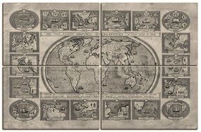 Obraz na plátně - Starodávná  mapa světa 1100FC (150x100 cm)
