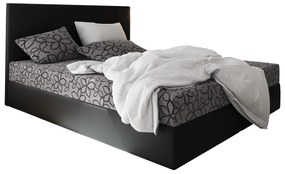 Manželská postel Boxspring 160 cm Lilac Comfort (vzor + černá) (s matrací a úložným prostorem). 1056081