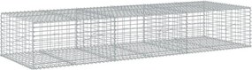 Gabionový koš s víkem 300 x 100 x 50 cm pozinkované železo 3295180