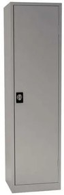 Kovová vysoká spisová skříň Manutan Expert 2000, 195 x 53 x 45 cm, šedá/šedá
