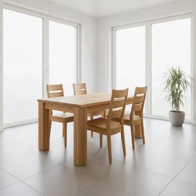 Massivo.cz Rozkládací jídelní stůl Bold 160, dub, masiv (160x90 cm)