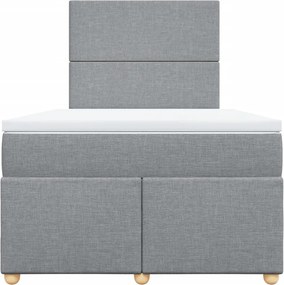 Box spring postel s matrací světle šedá 120 x 200 cm textil 3291240