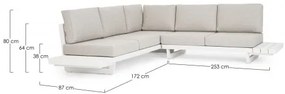 BIZZOTTO Zahradní rohová pohovka INFINITY bílá 0663424