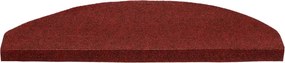 Samolepicí nášlapy na schody 15 ks 65x22,5x3,5 cm červené 136398