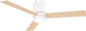 HOMCOM Stropní Ventilátor s Osvětlením, Dálkové Ovládání, 48W Stropní Světlo s Ventilátorem, 112 cm Tichý Stropní Lampa s Nastavitelným Osvětlením a Č