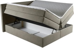 Kontinentální boxspring postel ANNA 200x220, šedá (gerra 90)