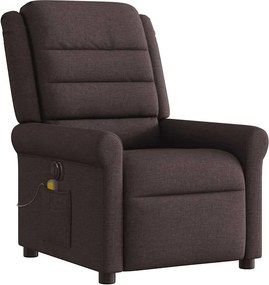 Elektrické masážní polohovací křeslo tmavě hnědé textil 3303309