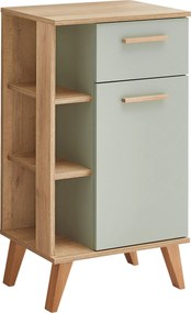 XXXLutz SPODNÍ SKŘÍŇKA, pastelově zelená, barvy dubu, barvy dubu, pastelově zelená, 50,5/89,5/33 cm Xora - Koupelnové série - 001977022204