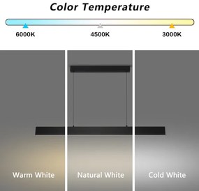 Brilagi - LED Stmív. lustr na lanku SLIMLINE LED/40W/230V 3000-6000K černá + DO