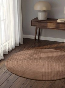 Vikosa, Kusový koberec Vikosa Arcura 106300 Brown kruh, 120x120 (průměr) kruh, hnědá, ložnice