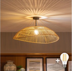 BRILAGI - LED Přisazený lustr CERIA BOHO 1xE27/60W/230V pr. 70 cm černá/hnědá