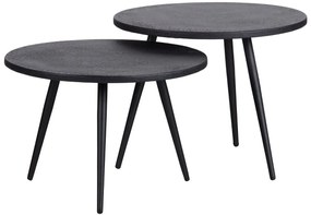 DNYMARIANNE -25% Hoorns Set dvou černých konferenčních stolků Suzie 53 cm
