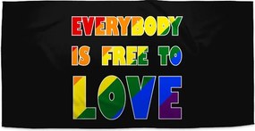 Sablio Ručník Everybody is free to love - 50x100 cm