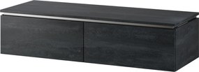 Závěsná skříňka pod umyvadlo Letto 01 120 cm černý beton