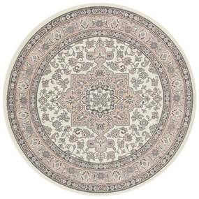 Nouristan - Hanse Home koberce Kruhový koberec Mirkan 104443 Cream/Rose - 160x160 (průměr) kruh cm