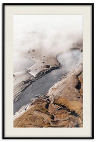 Plakát Horké prameny - krajina teplých a vypařujících se vodních pramenů mezi horami