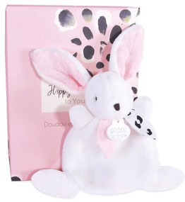 Doudou Dárková krabička růžová - mini králíček 17 cm