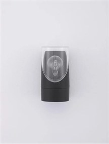NV 9492720 Venkovní nástěnné svítidlo SELENA antracitový hliník a čirý akryl E27 1x12W 220-240V bez žárovky IP65 - NOVA LUCE