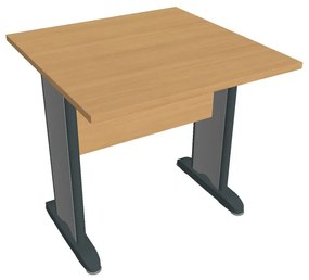 Stůl jednací rovný 80 cm - Hobis Cross CJ 800 Dekor stolové desky: buk, Dekor lamino podnože: buk, Barva nohou: černá