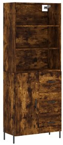 Skříň highboard kouřový dub 69,5 x 34 x 180 cm kompozitní dřevo,  3189458