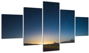 Obraz - Noční nebe nad cestou (125x70 cm)