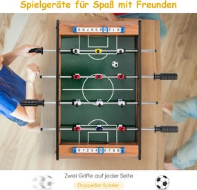 Costway Mini fotbalový stůl pro 2 hráče, prostorově úsporný stolní fotbal