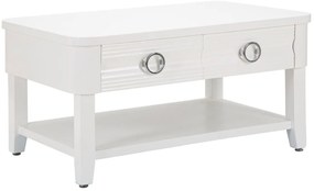 Designový konferenční stolek Hahnunah 90 cm bílý lesk