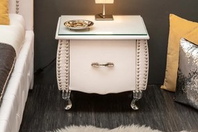 Invicta Interior Designový kožený noční stolek - Catalia