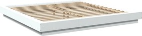 Rám postele bílý 200 x 200 cm kompozitní dřevo 3281161