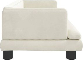 Pelíšek pro psy krémový 80 x 45 x 30 cm samet 171900