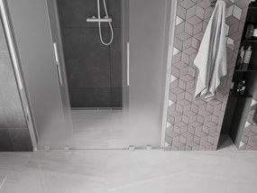 Mexen Velar L Duo, posuvné sprchové dveře do otvoru 160 cm, 8mm sklo námraza, chromová, 871-160-003-32-01