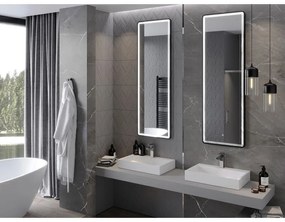 Mexen Coro, LED koupelnové zrcadlo s podsvícením a černým rámem 50x150 cm, 6000K, ochrana proti zamlžování, 9817-050-150-611-70