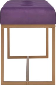 Lavice 80 cm fialová sametová 247557