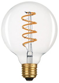 ACA DECOR LED žárovka Filament spiral E27 O95 6W, Čiré