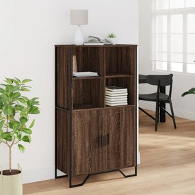 Highboard hnědý dub 79,5 x 35,5 x 137,5 cm kompozitní dřevo 3295311