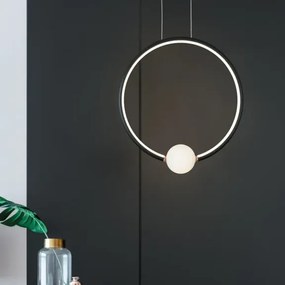 LED lustr Celia 43 černé s dálkovým ovládáním