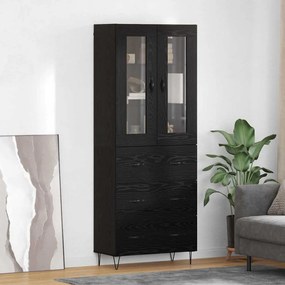 Vysoký bufet Černý dub 69,5 x 34 x 90 cm Kompozitní dřevo 3402713