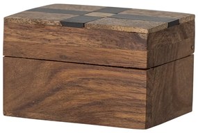 Hnědý dekorativní dřevěný úložný box 6,5x4,5x4 cm Cemile – Bloomingville