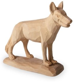 Dřevěná socha pes - 8 cm