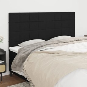 Čelo postele černé 160x5x118/128 cm látkové 3116340