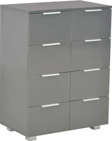 Příborník šedý s vysokým leskem 60x35x80 cm kompozitní dřevo 283714