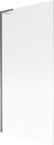 Mexen Next L, 1-křídlová vanová zástěna 90 x 150 cm, 6mm sklo s žebrovým vzorem, grafitový profil, 895-090-000-03-09-95