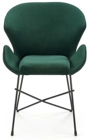 Jídelní židle Lyris, zelená / černá